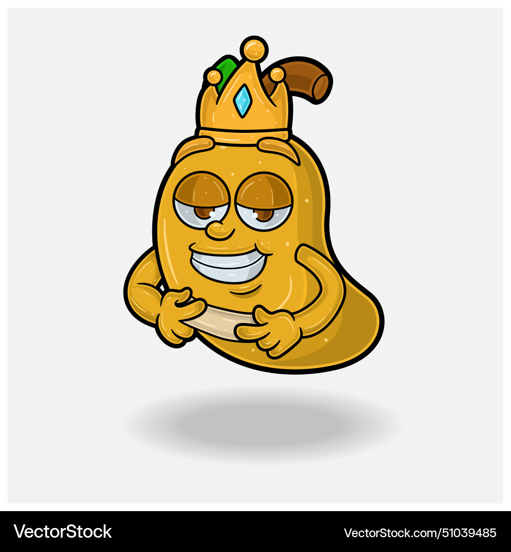 Love struck expression with mango fruit crown Vector Image