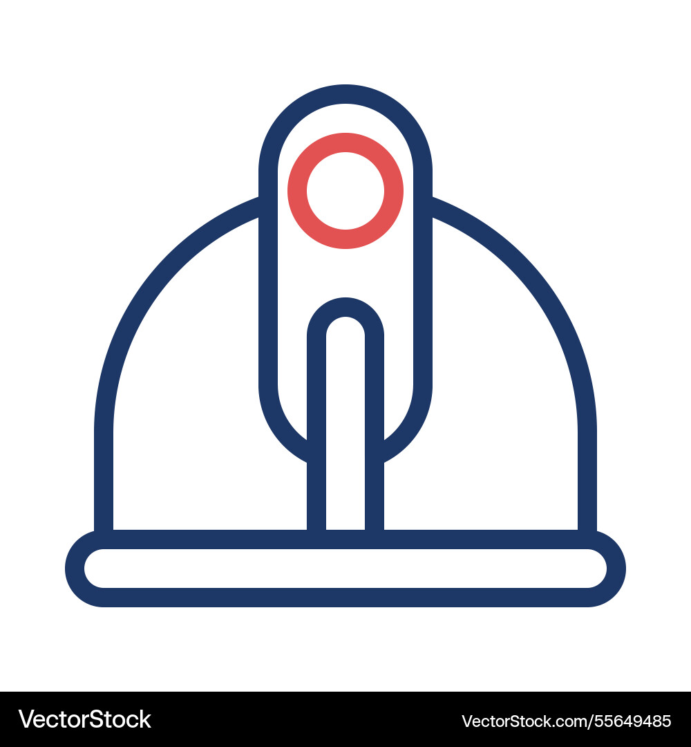 Simple hard hat line icon for safety equipment Vector Image