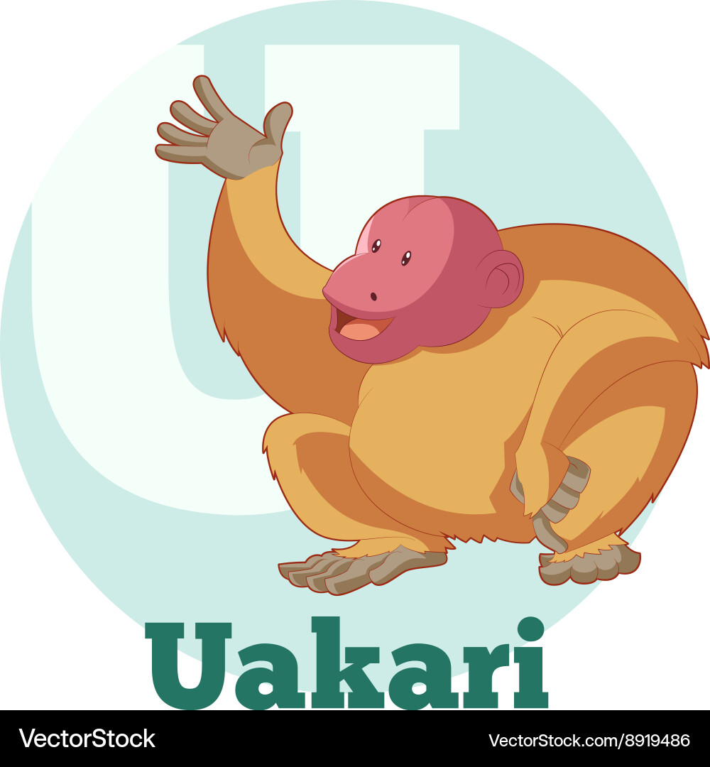 Abc cartoon uakari Royalty Free Vector Image - VectorStock