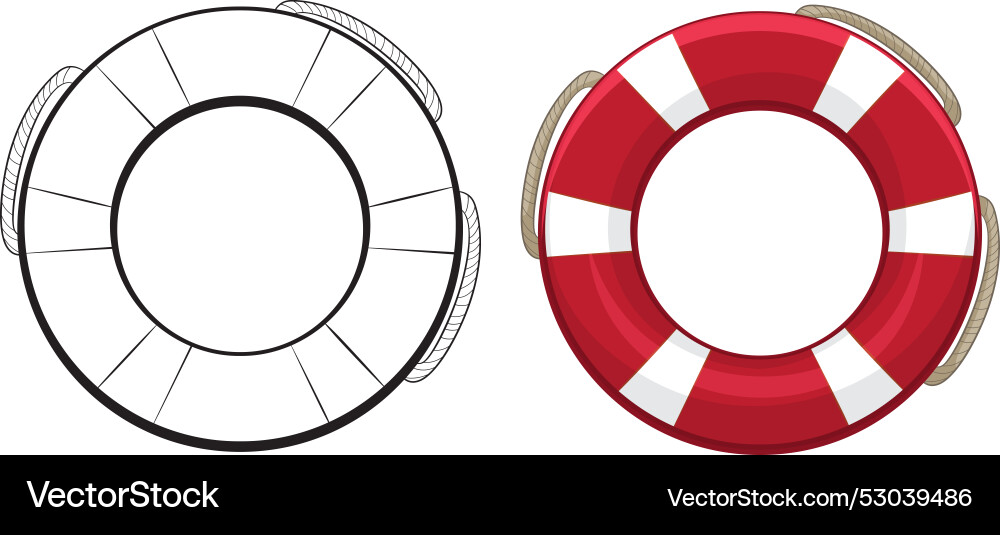 Lifeguard safety ring Royalty Free Vector Image