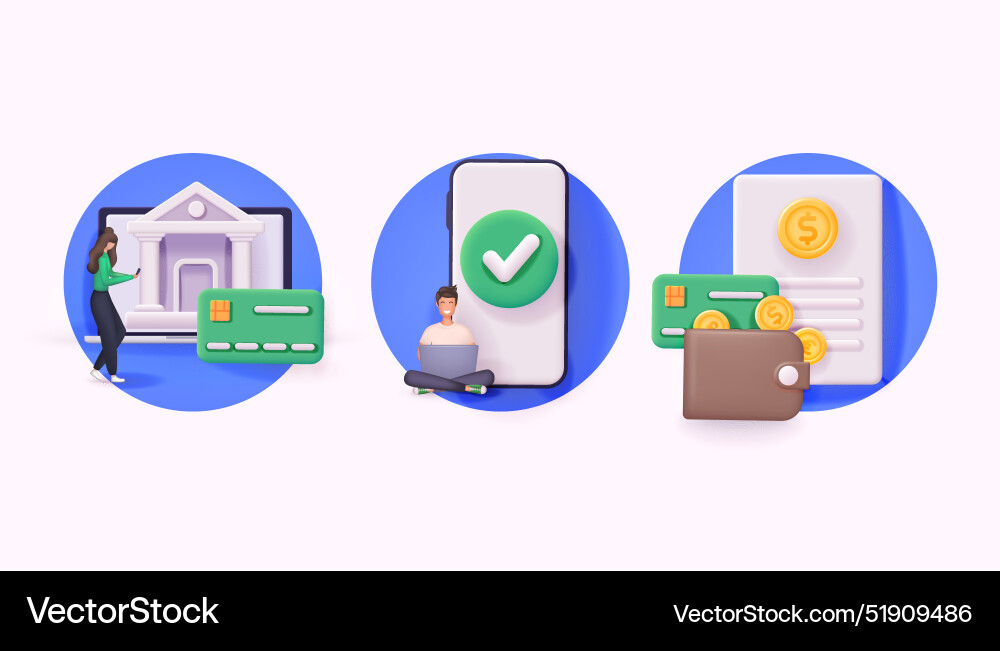 Online Banking Transactions Royalty Free Vector Image