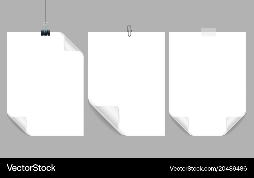 Realistic detailed 3d sheet paper frame Royalty Free Vector
