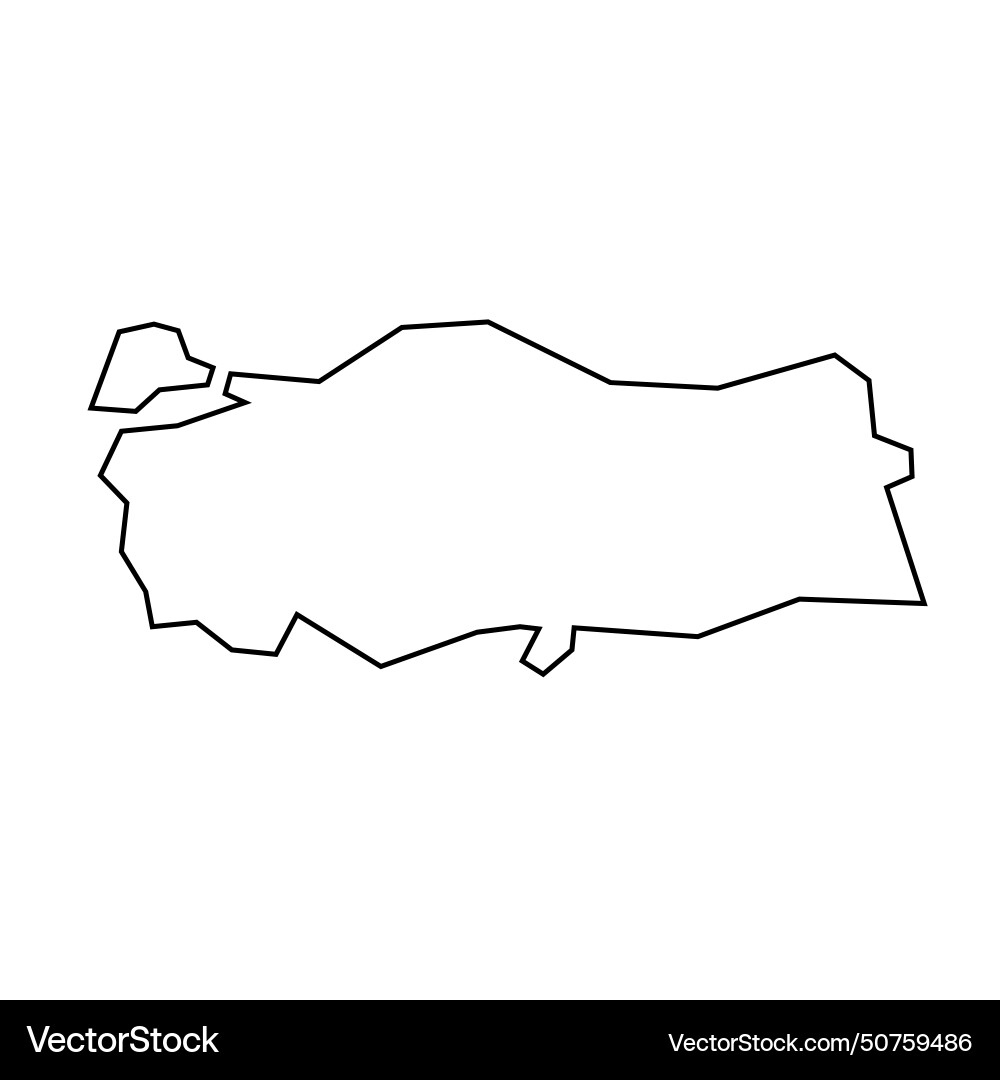 Turkey country map thin outline icon Royalty Free Vector