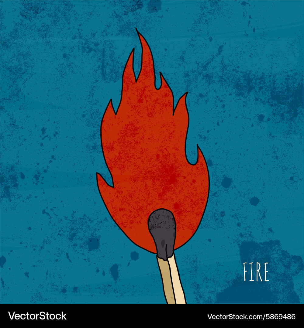 Vintage Cartoon Matchstick Royalty Free Vector Image