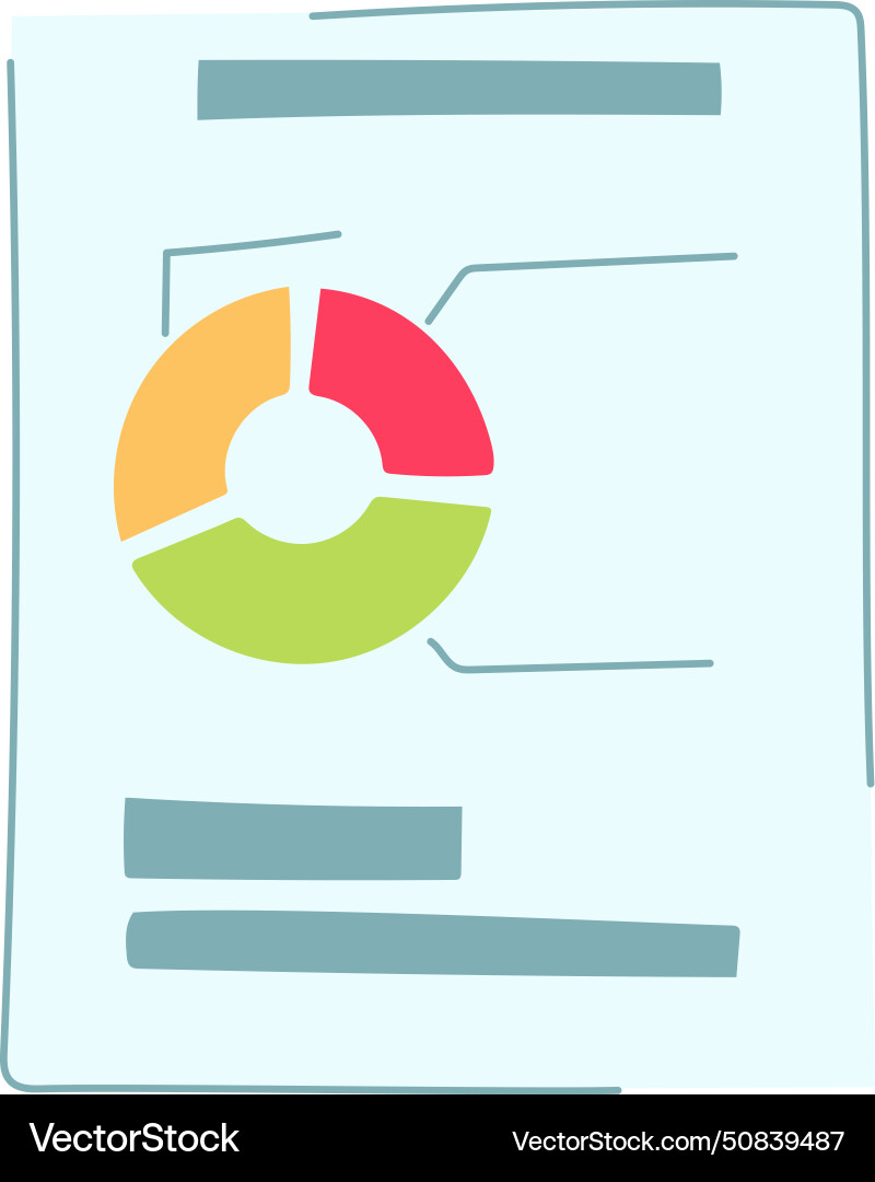 Analysis financial report cartoon Royalty Free Vector Image