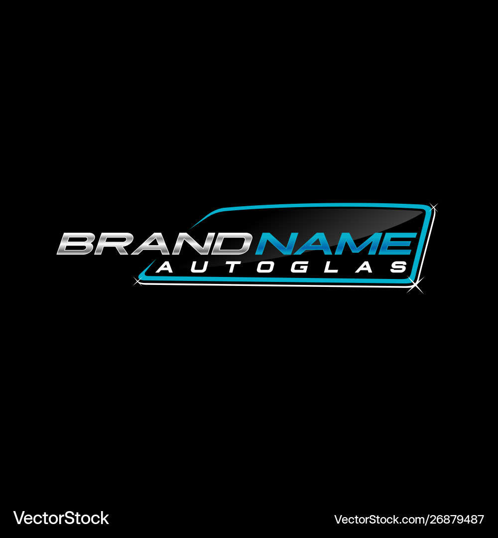 Auto glass logo Royalty Free Vector Image - VectorStock