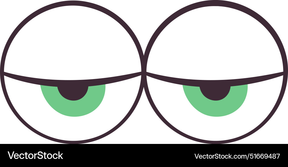 Cartoon character eyes Royalty Free Vector Image
