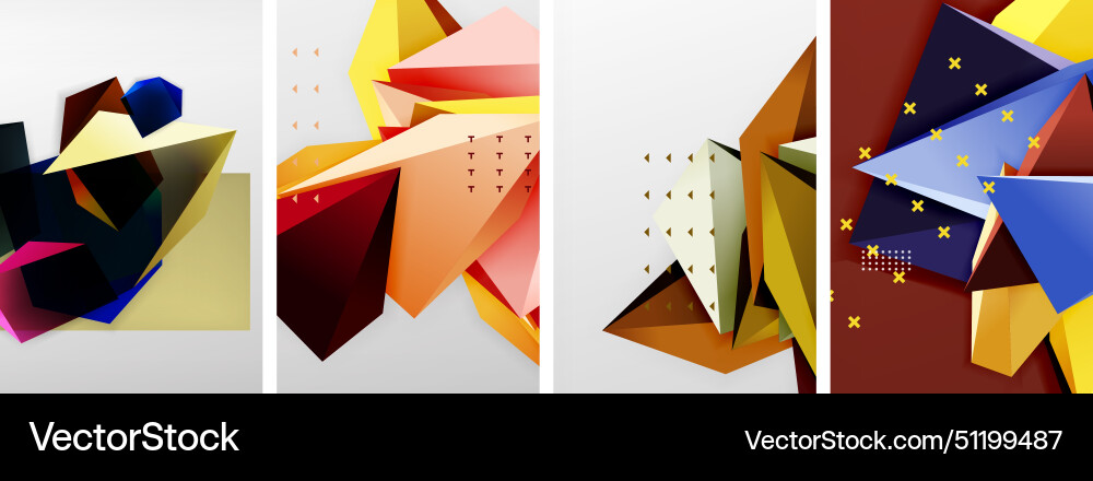 Creative arts with colorful geometric shapes on Vector Image