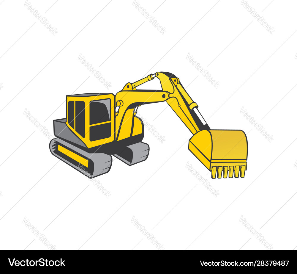 Excavator Royalty Free Vector Image - VectorStock