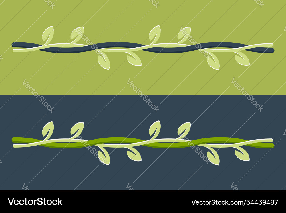 Jungle Liana Stem Border Royalty Free Vector Image