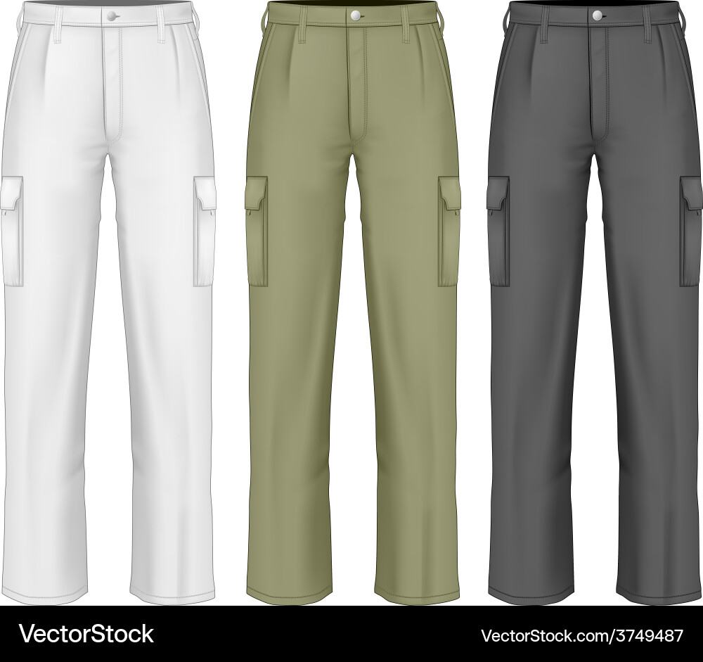 Men work trousers Royalty Free Vector Image - VectorStock