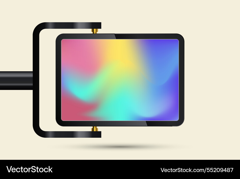 Outdoor large led screen mock up with black Vector Image