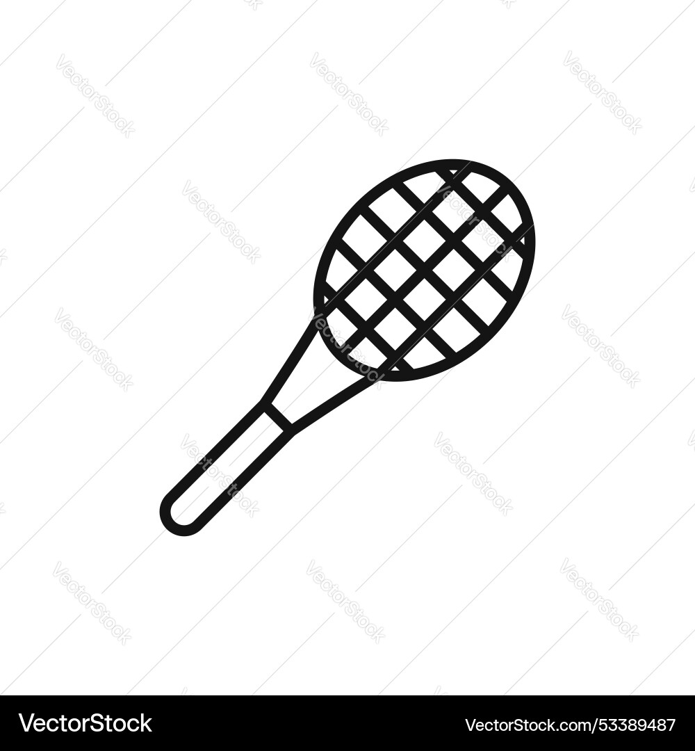 Racquet icon isolated on white background Vector Image