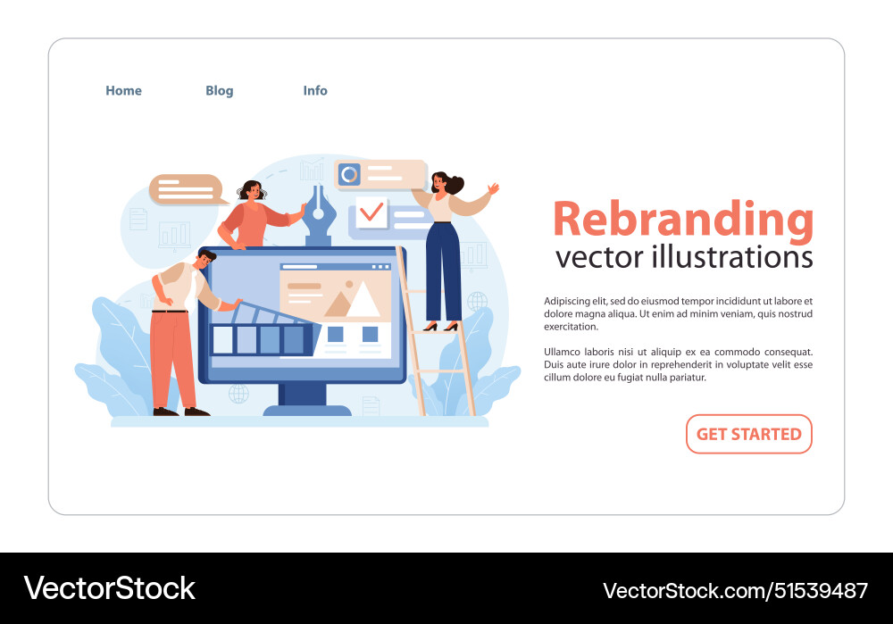 Rebranding strategy team a dynamic Royalty Free Vector Image