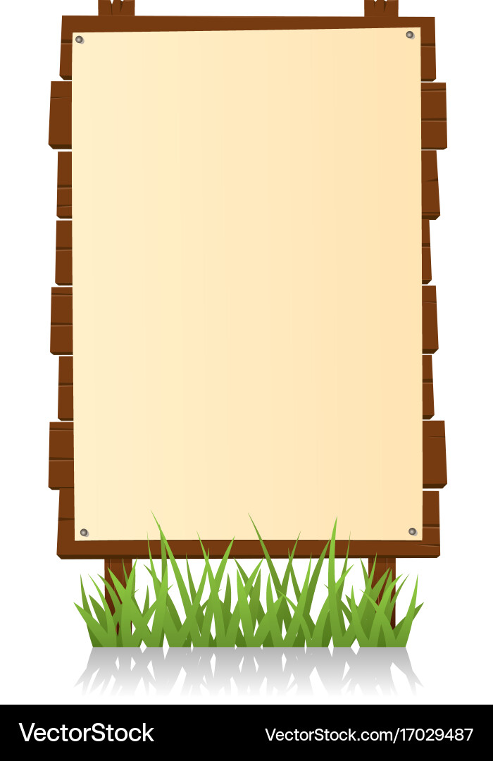 Vertical wood billboard Royalty Free Vector Image