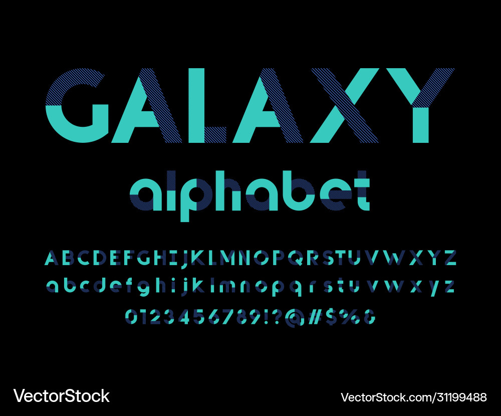 Abstract font Royalty Free Vector Image - VectorStock