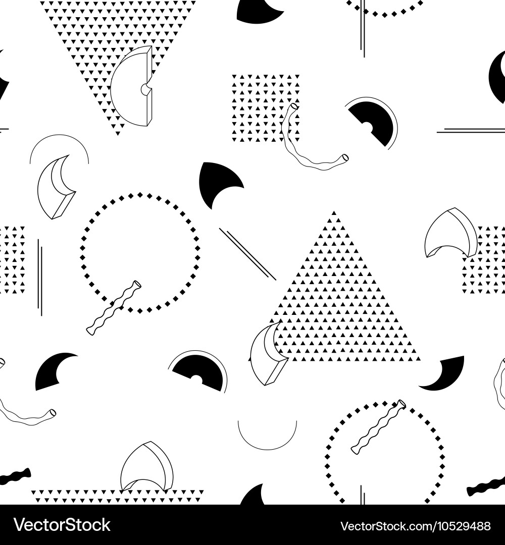 Abstract memphis pattern Royalty Free Vector Image