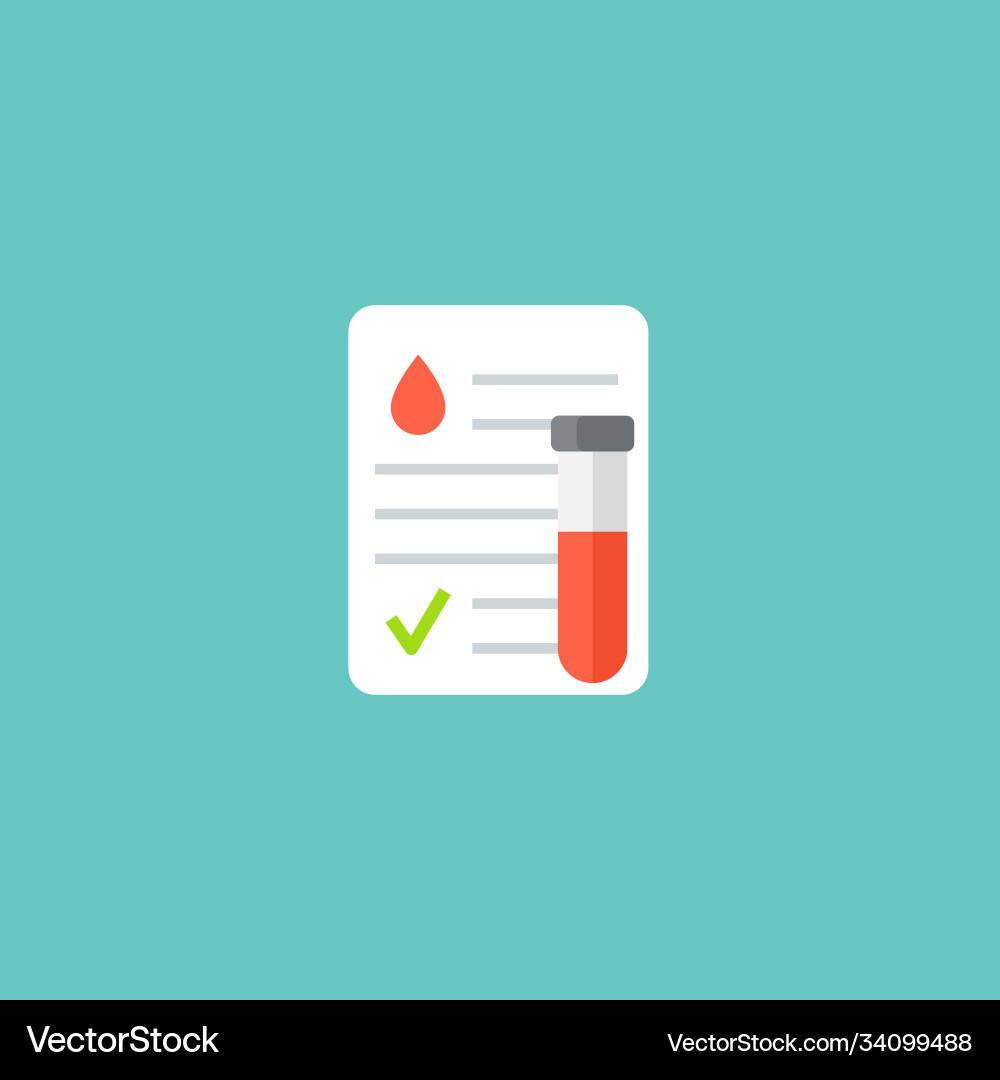 Blood Test Report Medical Icon Royalty Free Vector Image