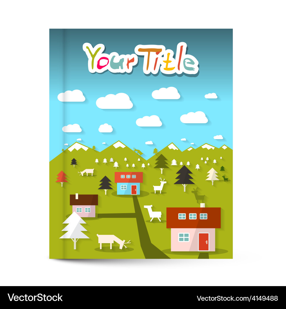 Book or cover design Royalty Free Vector Image