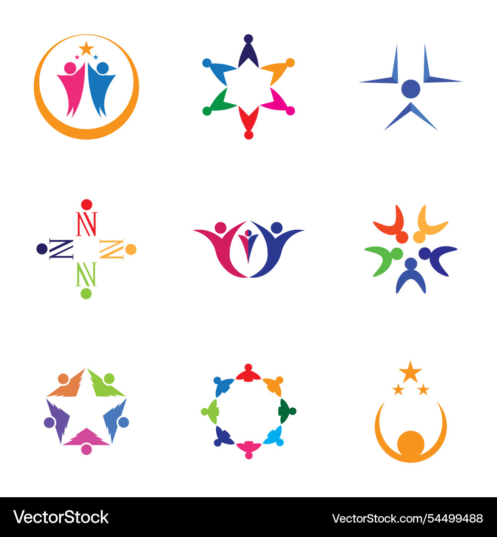 Community logo stock Royalty Free Vector Image