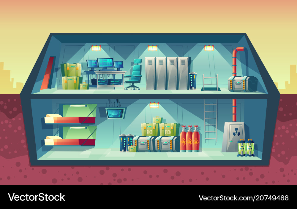 Cross section of secret scientific Royalty Free Vector Image