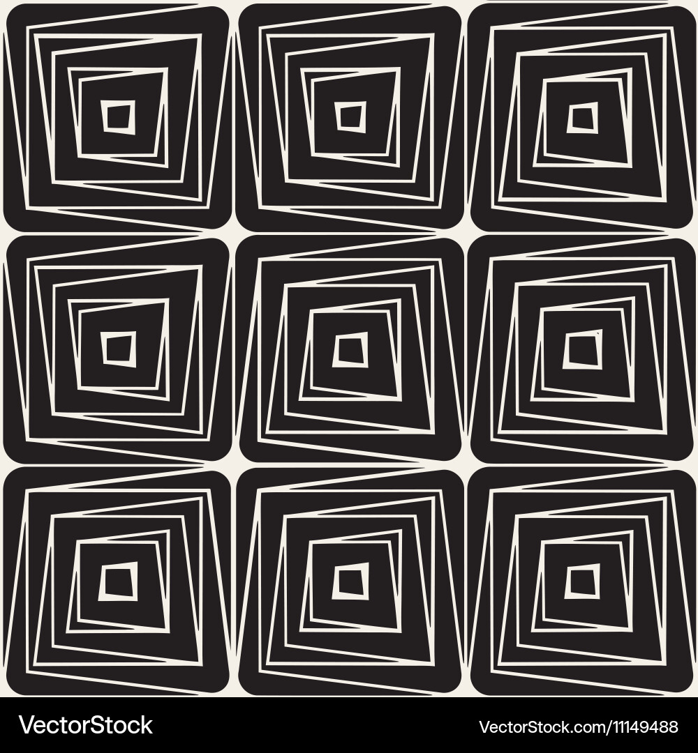 Seamless black and white square line Royalty Free Vector