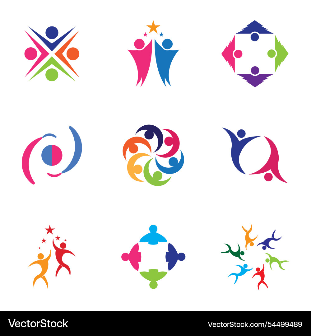 Community logo stock Royalty Free Vector Image