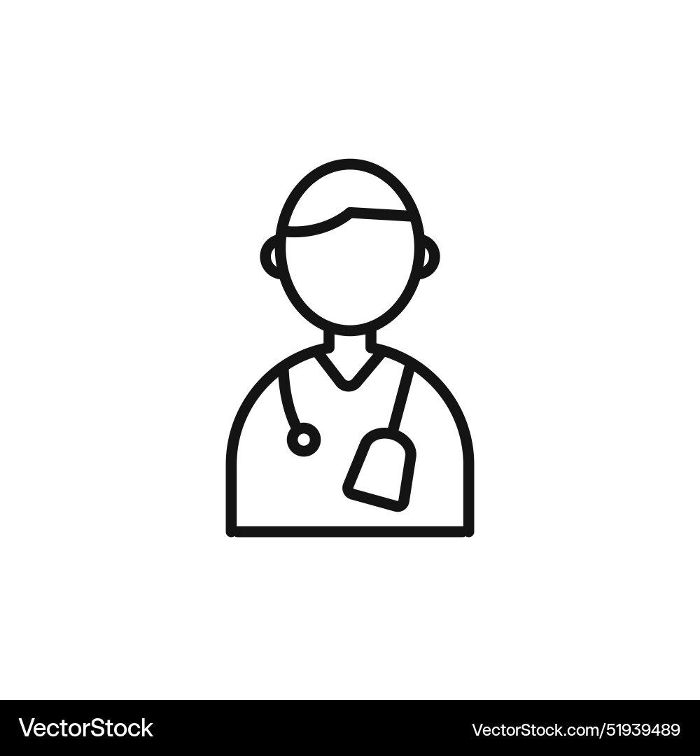Doctor icon logo sign outline Royalty Free Vector Image