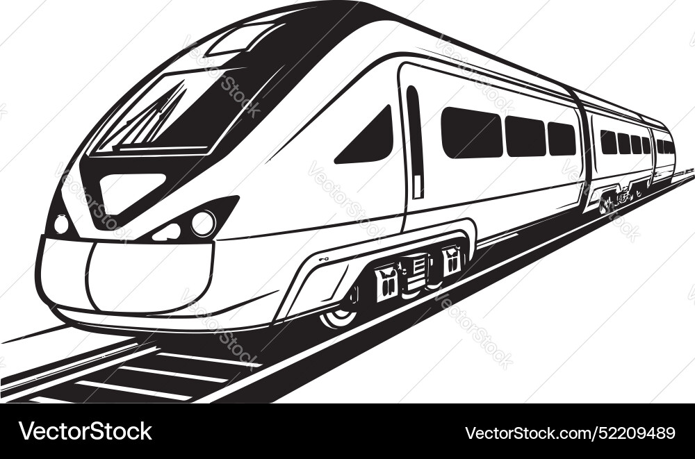 Express zoom sleek icon design of bullet train Vector Image