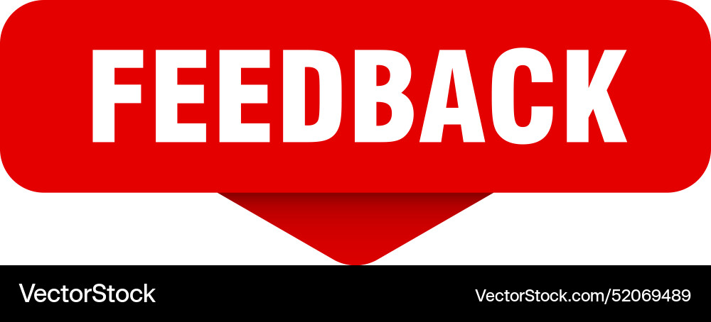 Feedback sticker sign on transparent Royalty Free Vector