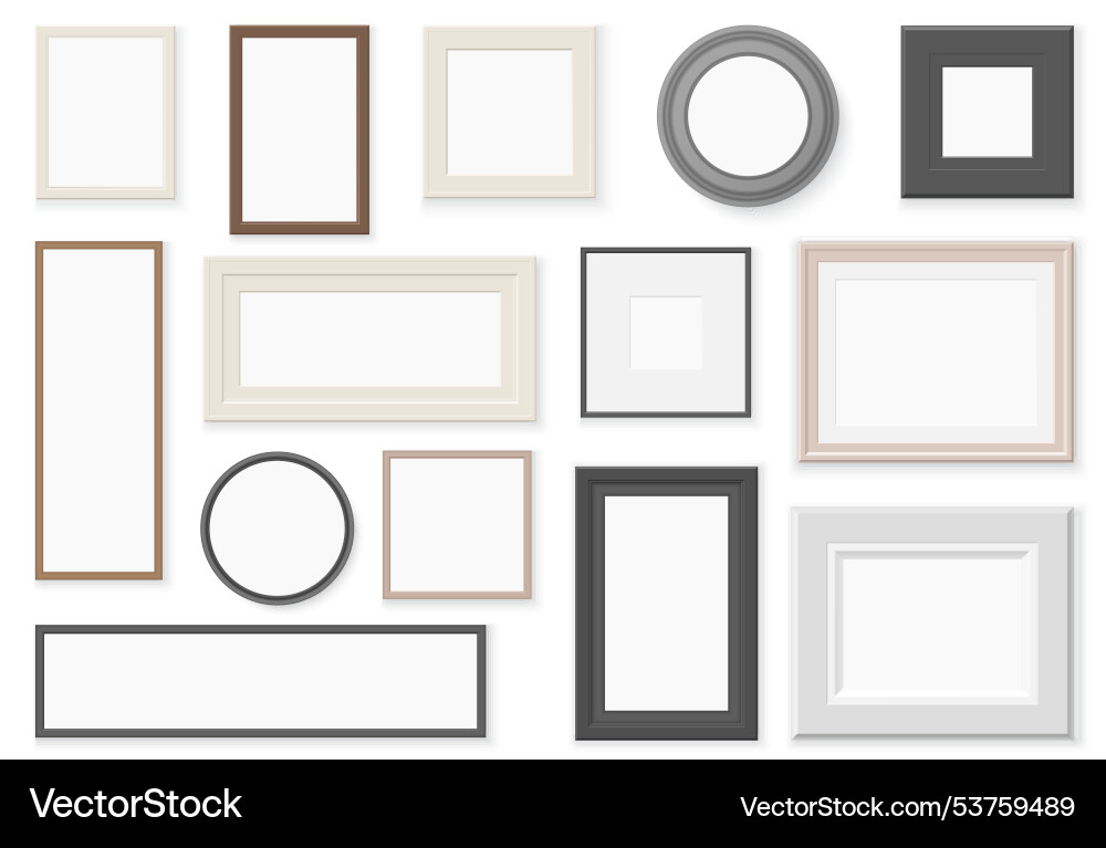 Frame set vintage border for art work picture Vector Image
