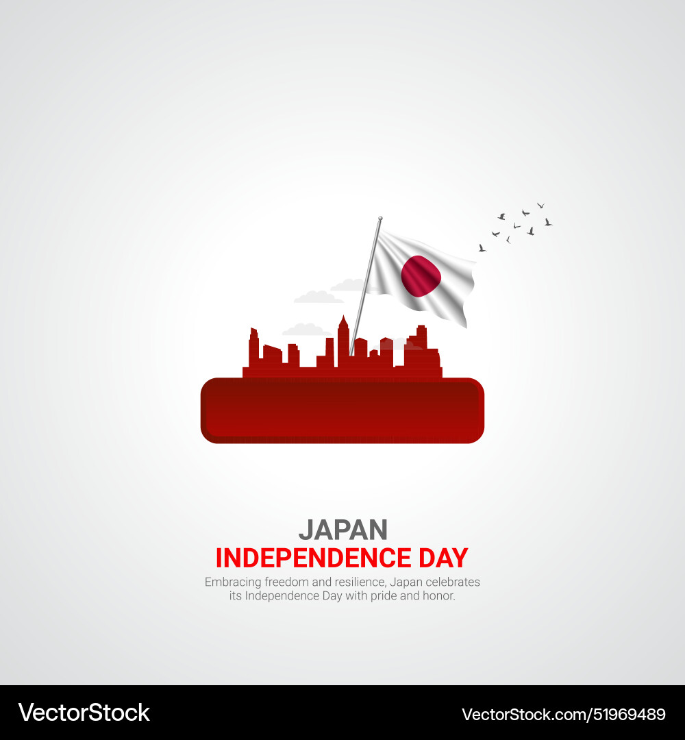 Japan independence day Royalty Free Vector Image