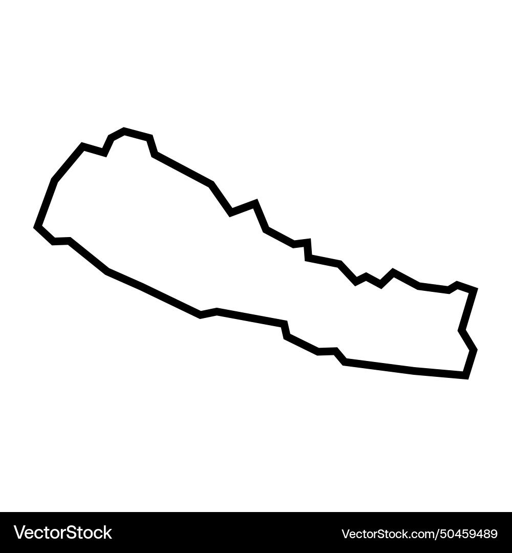 Nepal country map thick outline icon Royalty Free Vector