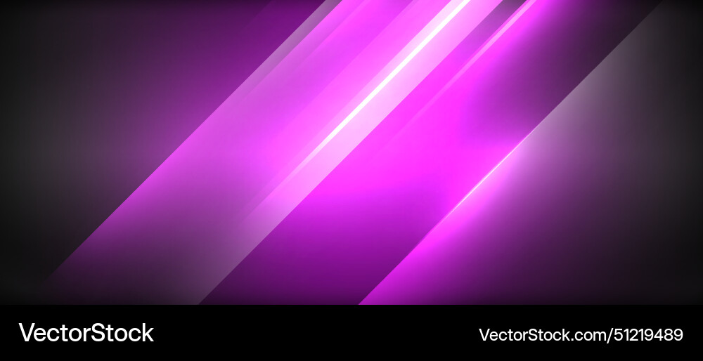Purple light glows on black backdrop creating Vector Image