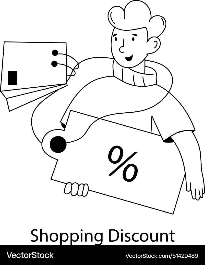 Shopping discount Royalty Free Vector Image - VectorStock