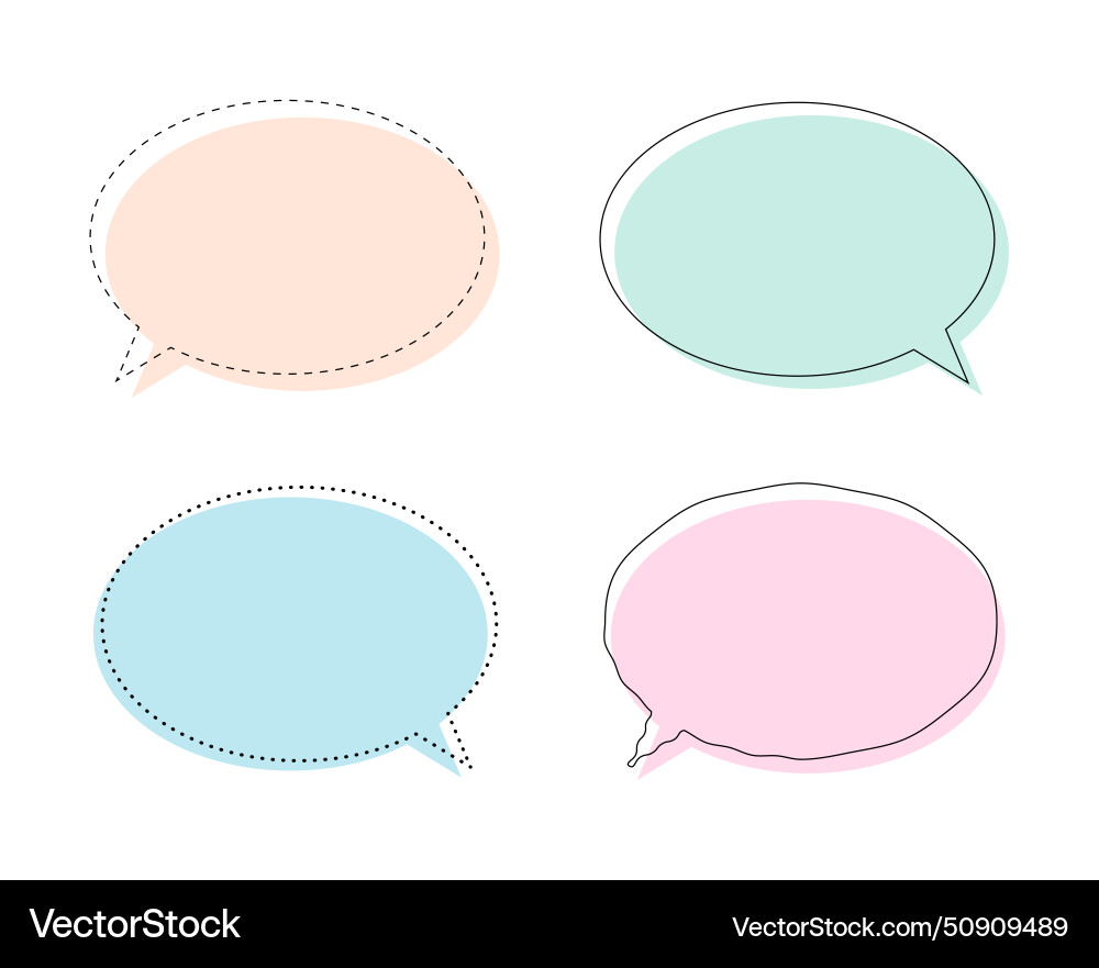 Speech bubbles icons set for comics callout Vector Image