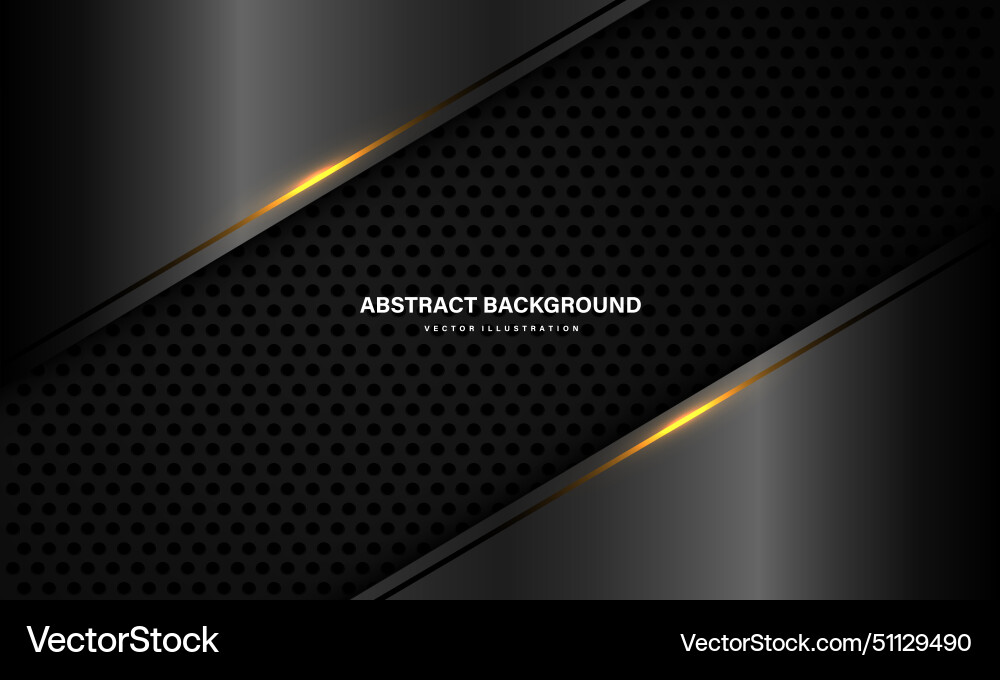 Abstract grey metallic circle mesh yellow light Vector Image