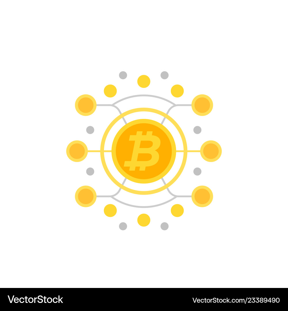 Bitcoin cryptocurrency Royalty Free Vector Image