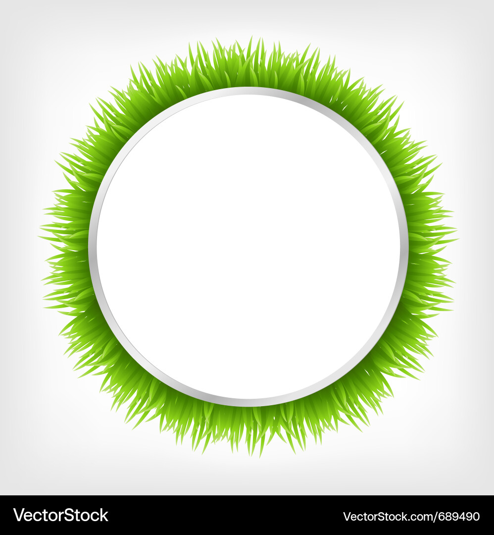 Circle with grass Royalty Free Vector Image - VectorStock
