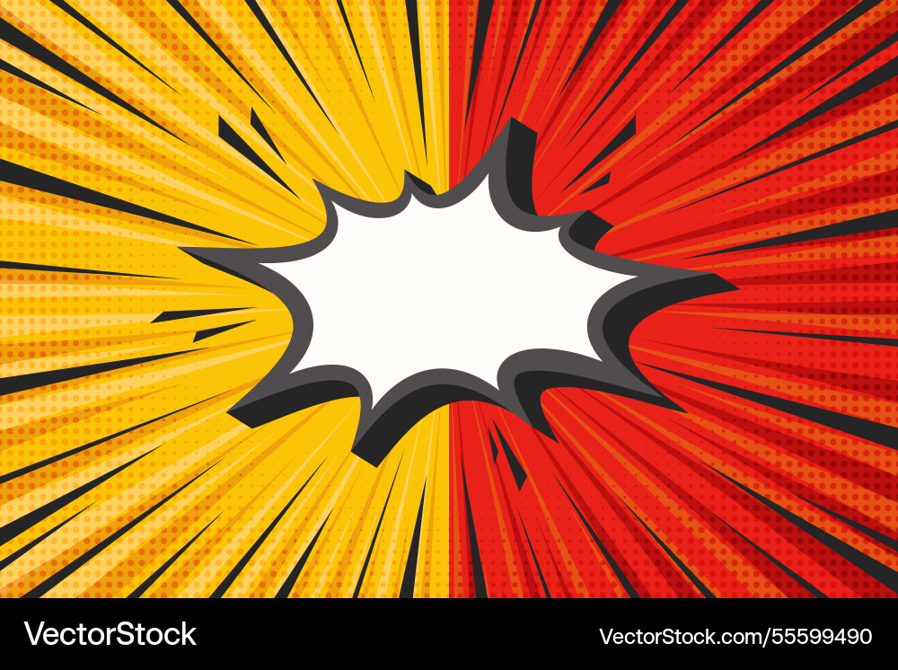 Comic book background cartoon pop art design Vector Image