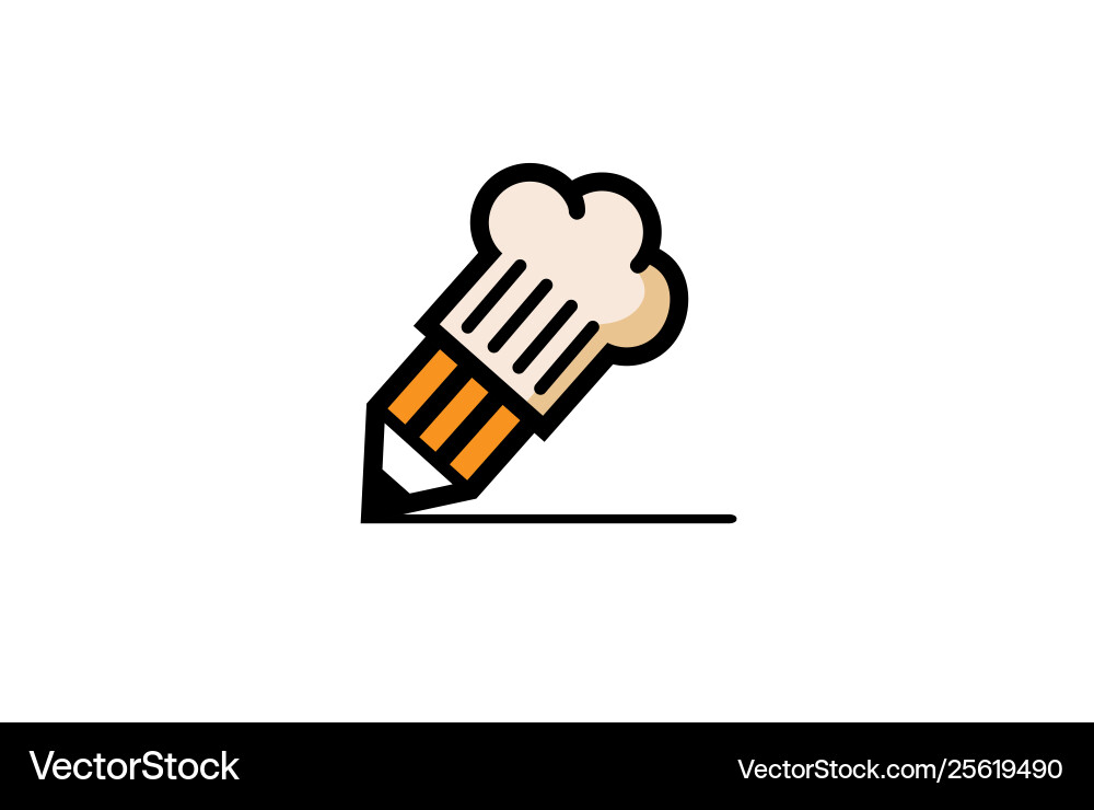 Cooking art creative and symbolic logo design Vector Image