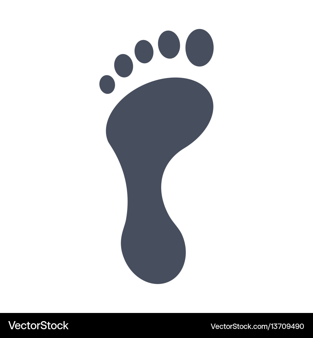 Footprint icon Royalty Free Vector Image - VectorStock