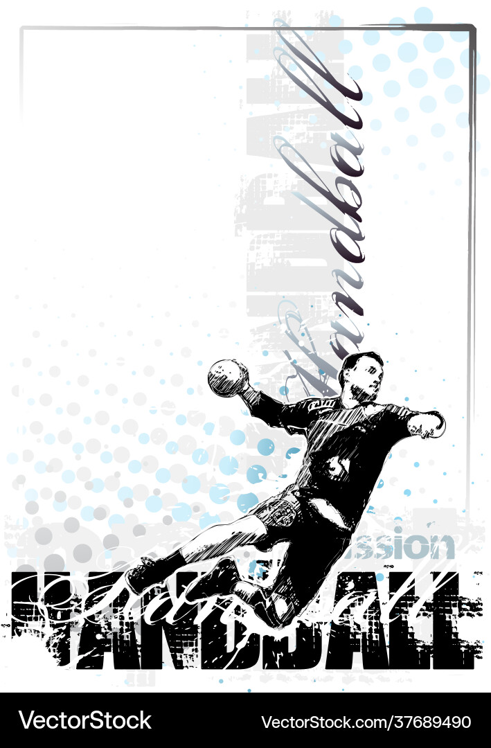 Handball player Royalty Free Vector Image - VectorStock