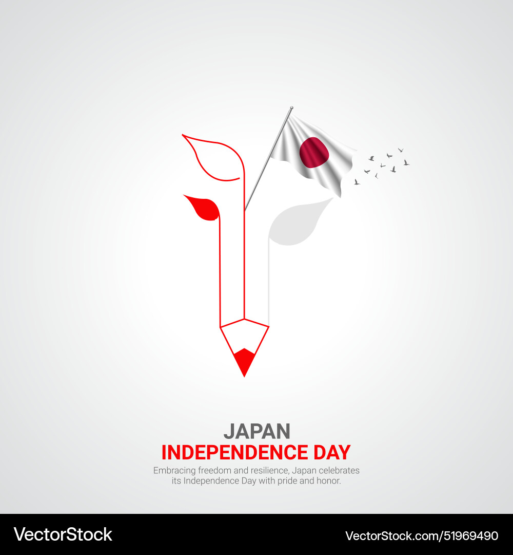 Japan independence day Royalty Free Vector Image