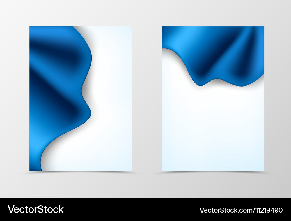 Luxury Wave Flyer Template Royalty Free Vector Image