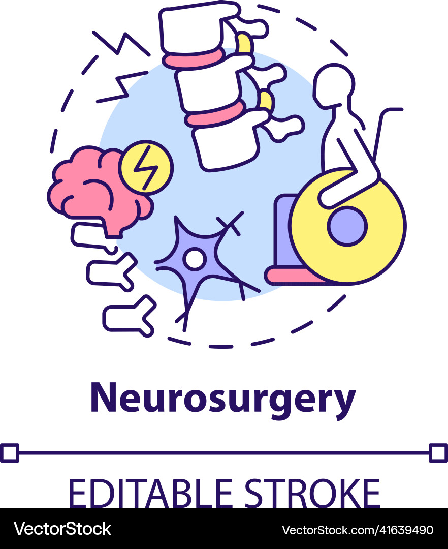 Neurosurgery Icon - Medical Concept Royalty Free Vector