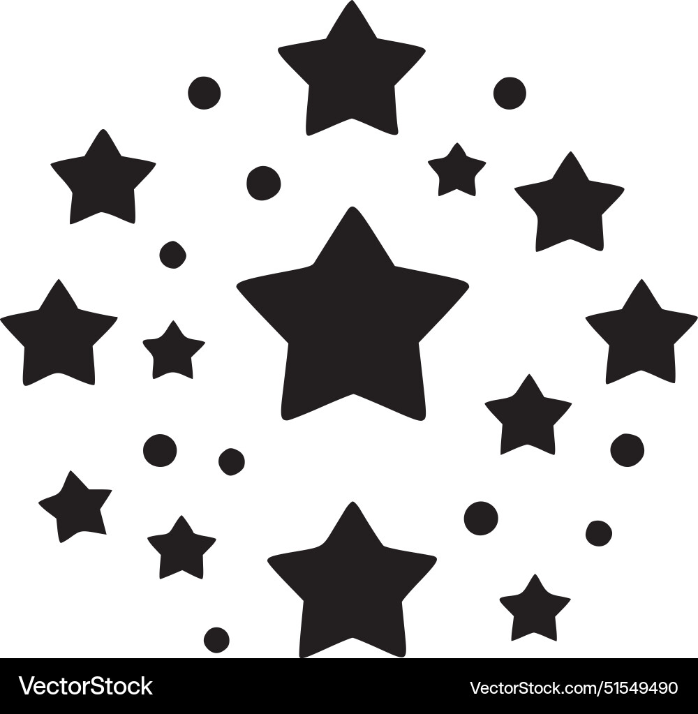 Stars - minimalist and simple silhouette Vector Image