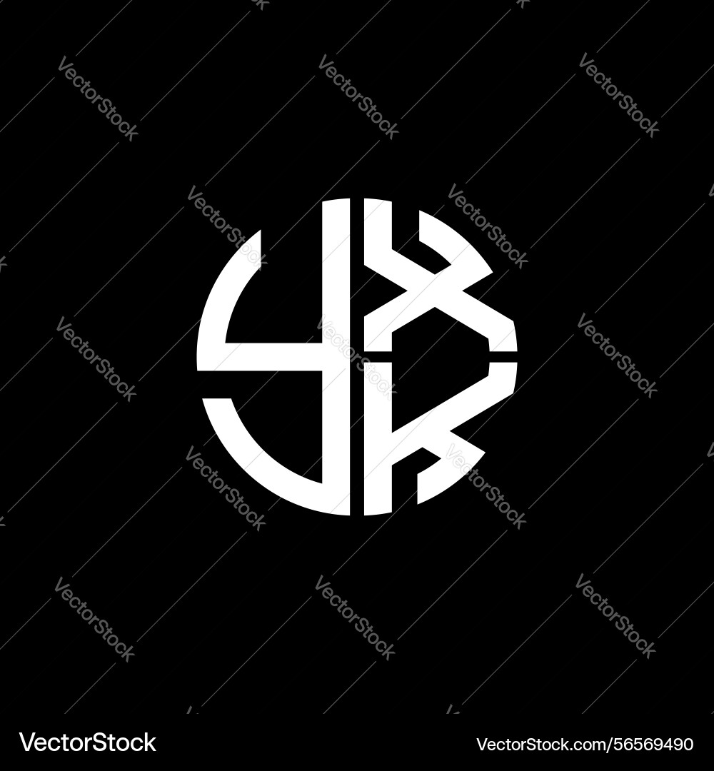 Yxk logo icon monogram yxkletter Royalty Free Vector Image