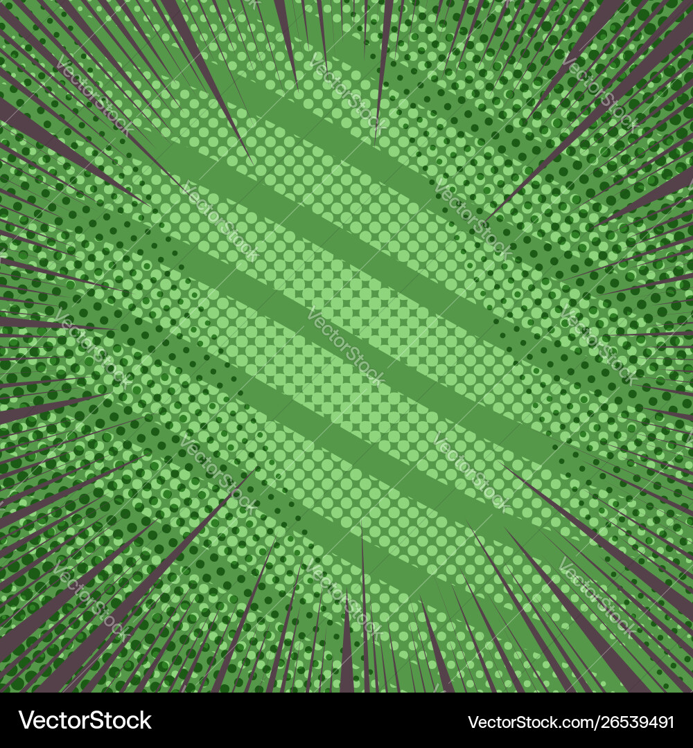 Comic elegant green background Royalty Free Vector Image