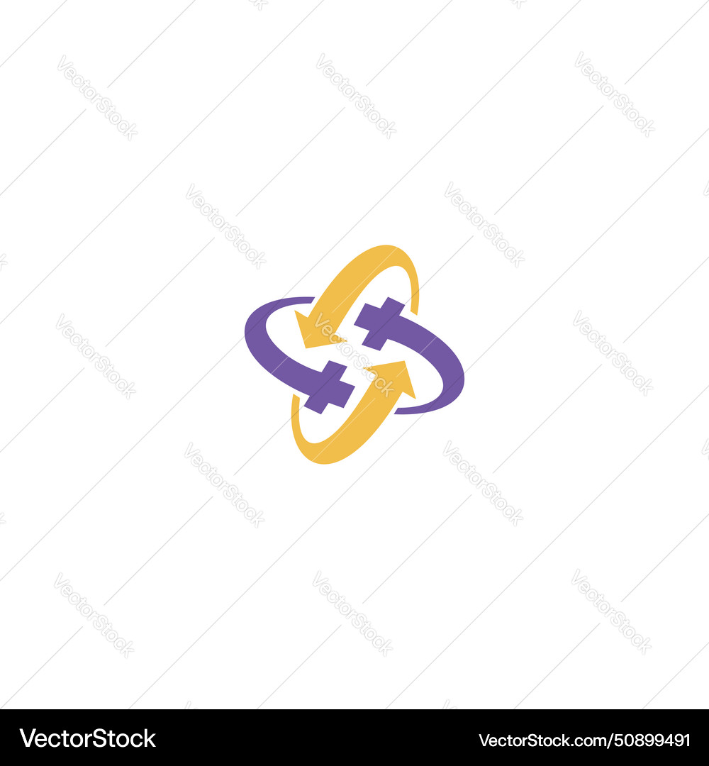 Plus sign symbol logo icon technology Royalty Free Vector